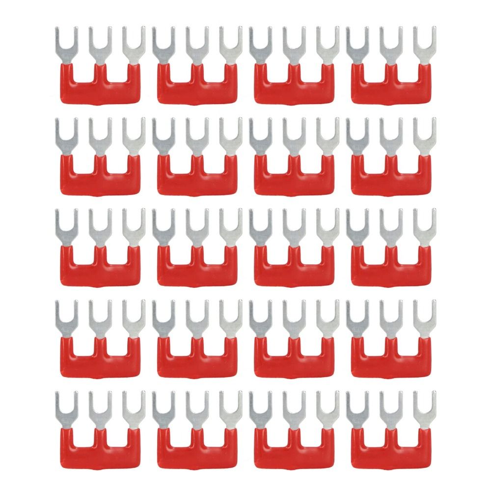 20pcs Workshops Copper Conductor Copper Red Jumper Block Jumper Block Terminal Strips 400V 15A ...