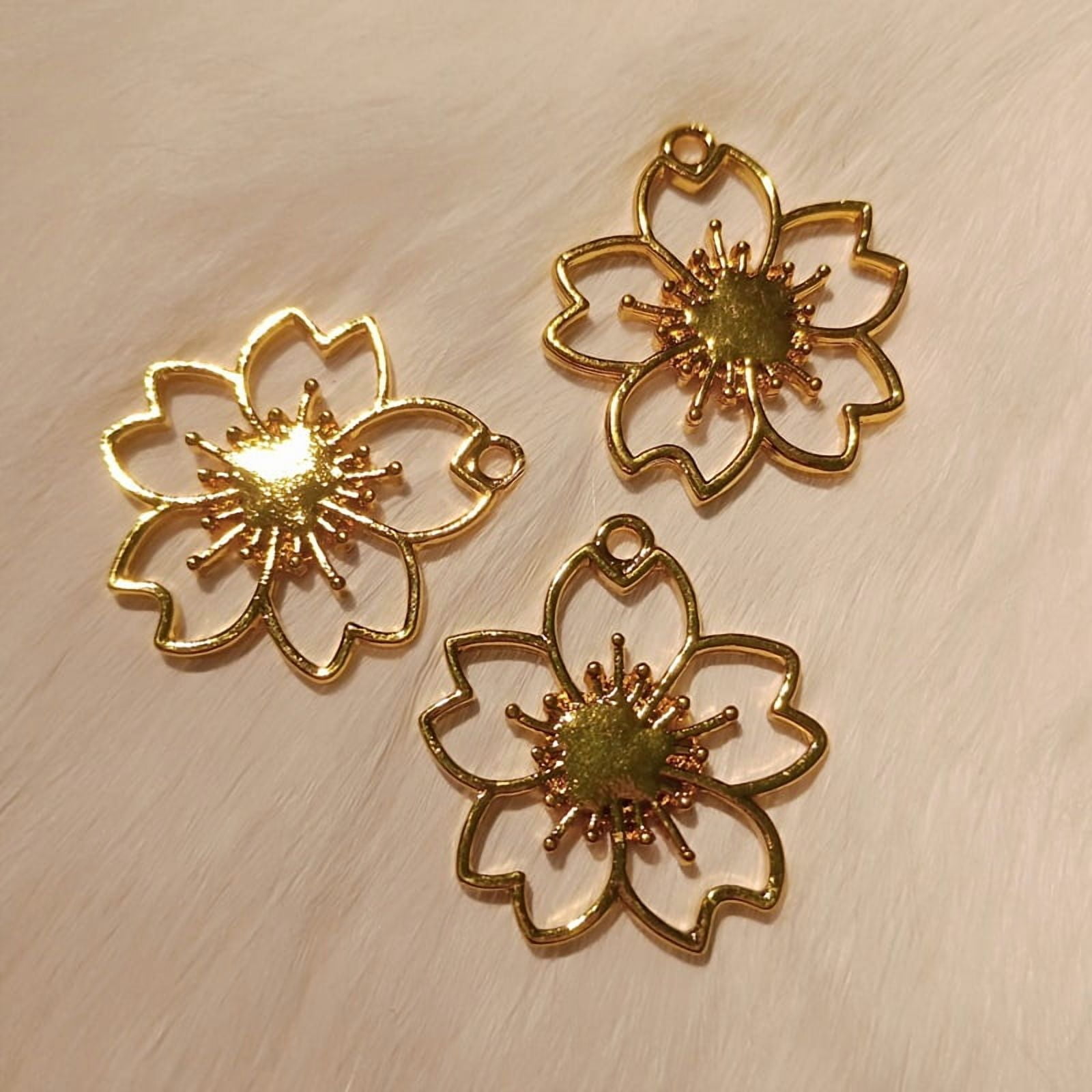 20pcs Zinc Alloy Open Back Bezel Pendants For DIY UV Resin Epoxy Resin ...