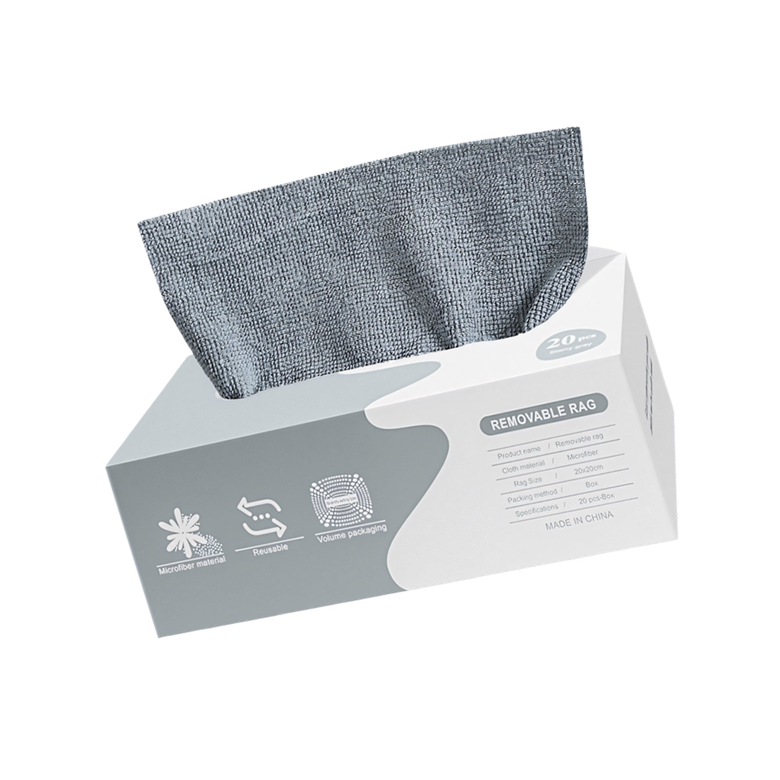 20pcs/box Soft Microfibre Cleaning Cloths Safe For Fragile Surfaces ...