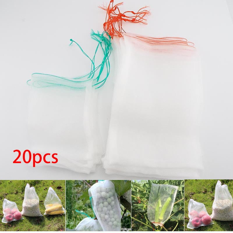 20pcs home Kitchen Storage mesh Bags Reusable Food Grade Nylon Mosquito ...