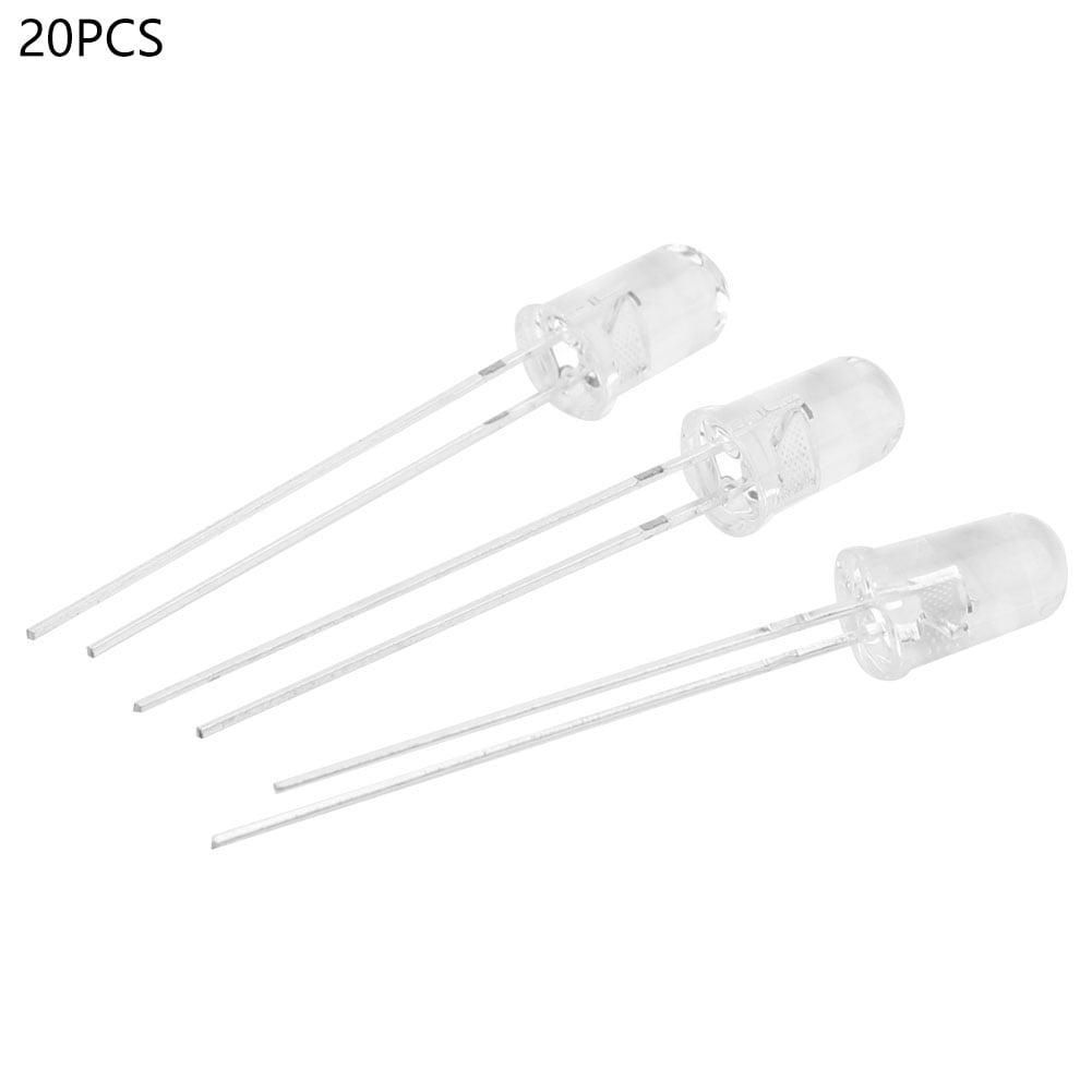 20x 5mm RGB Leds, Bright Fast Blinking Light Beads Multicolored ...