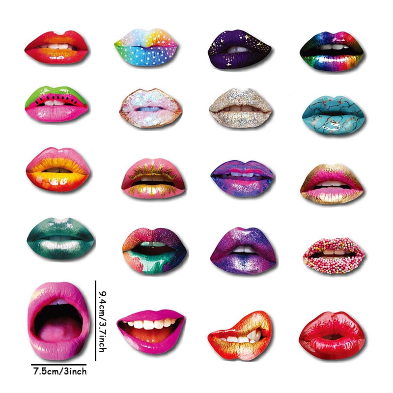 20pcs/set Adult Funny Lip Mouth DIY Photobooth Props Wedding Decoration ...