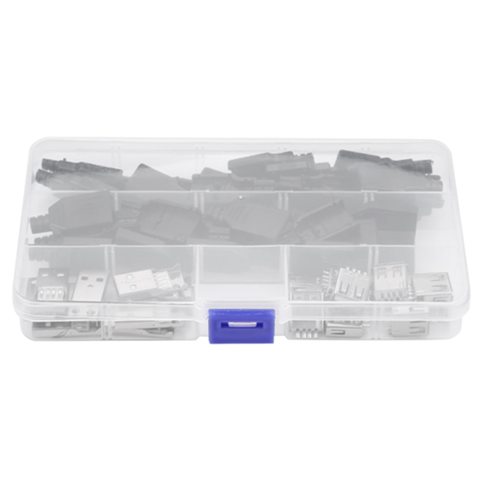 20pcs/set Type A 2.0USB Connector 4 Pin Plug Socket Adapter With Black ...