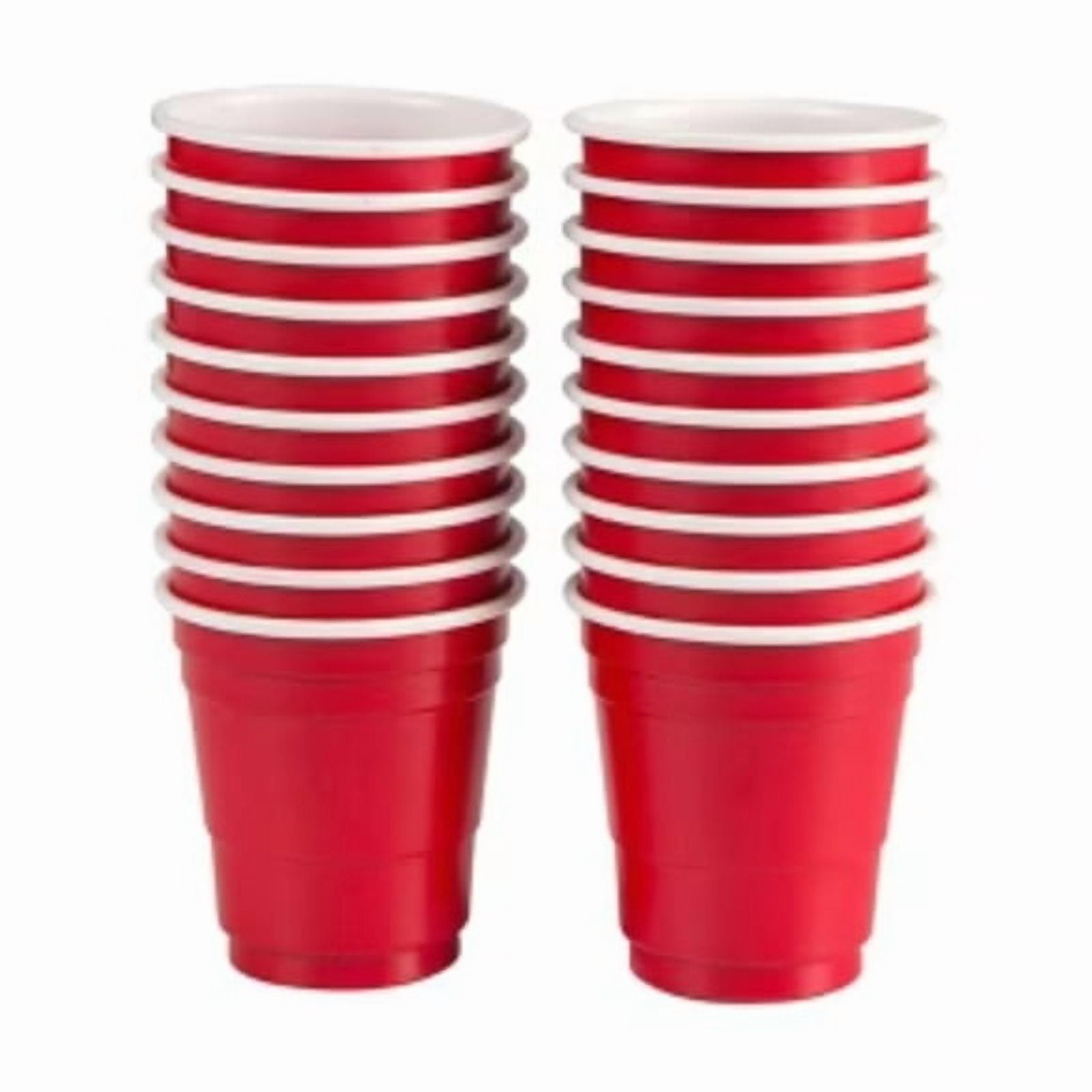 2oz Red Disposable Shot Cups - 20PK Plastic Shot Glasses for Events ...