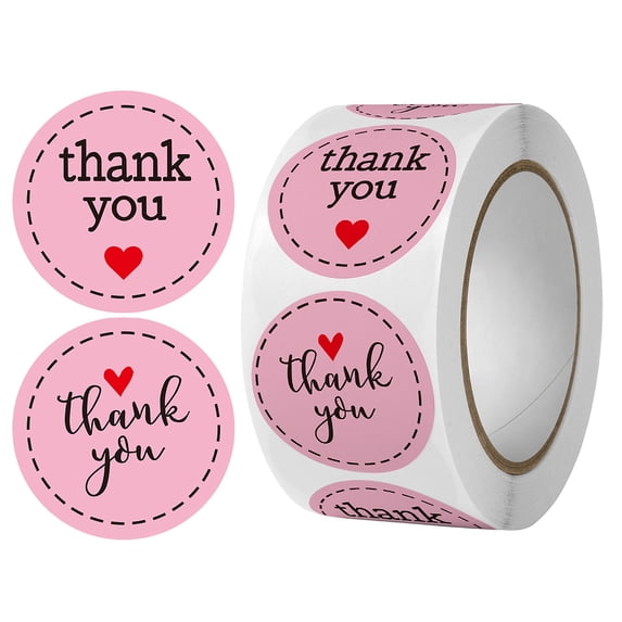 20rolls Thank You Flat Round Self Adhesive Paper Stickers Roll for ...