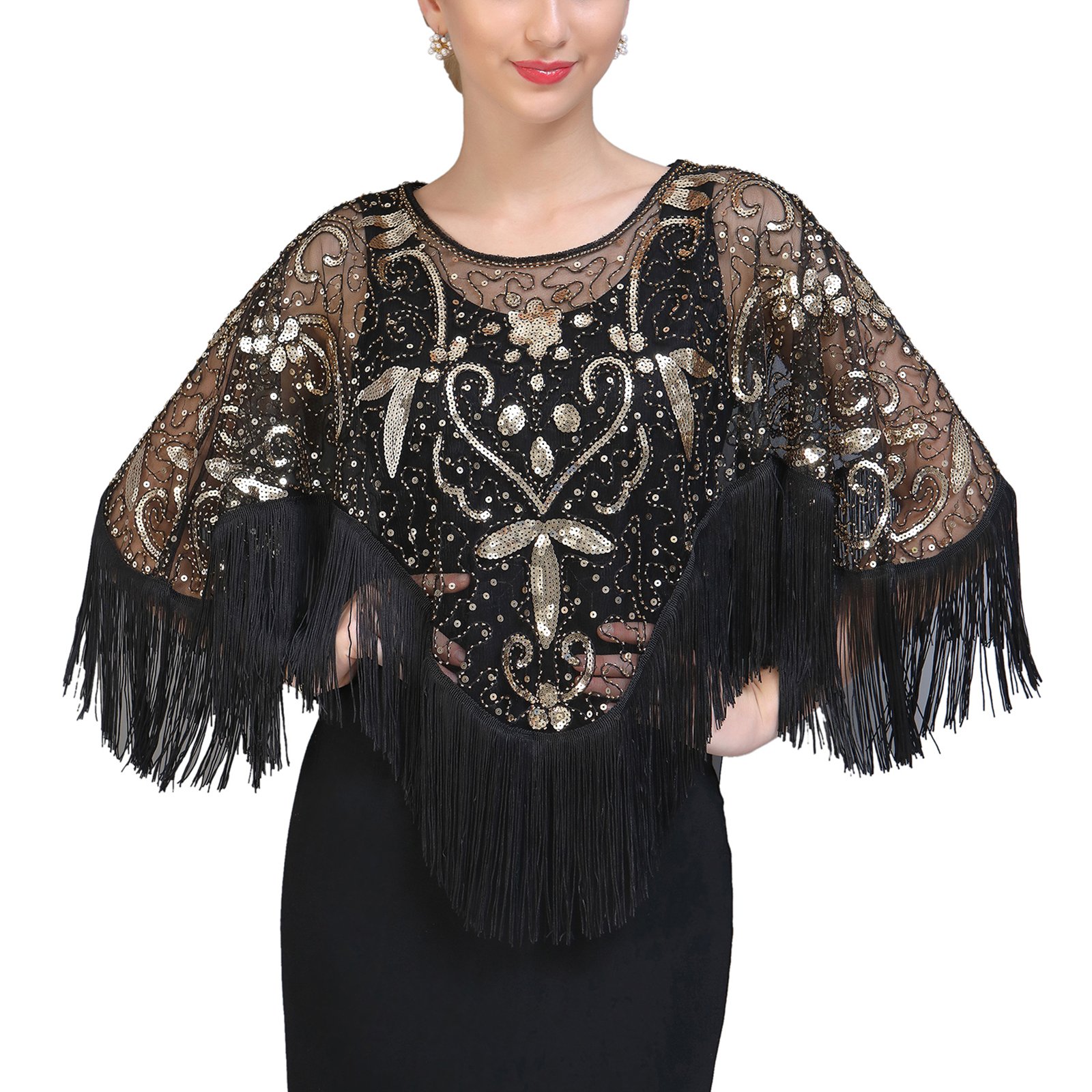 20s Flapper Formal Shawls Shrugs Jacket Capelet Bridal Shoulder Wrap ...