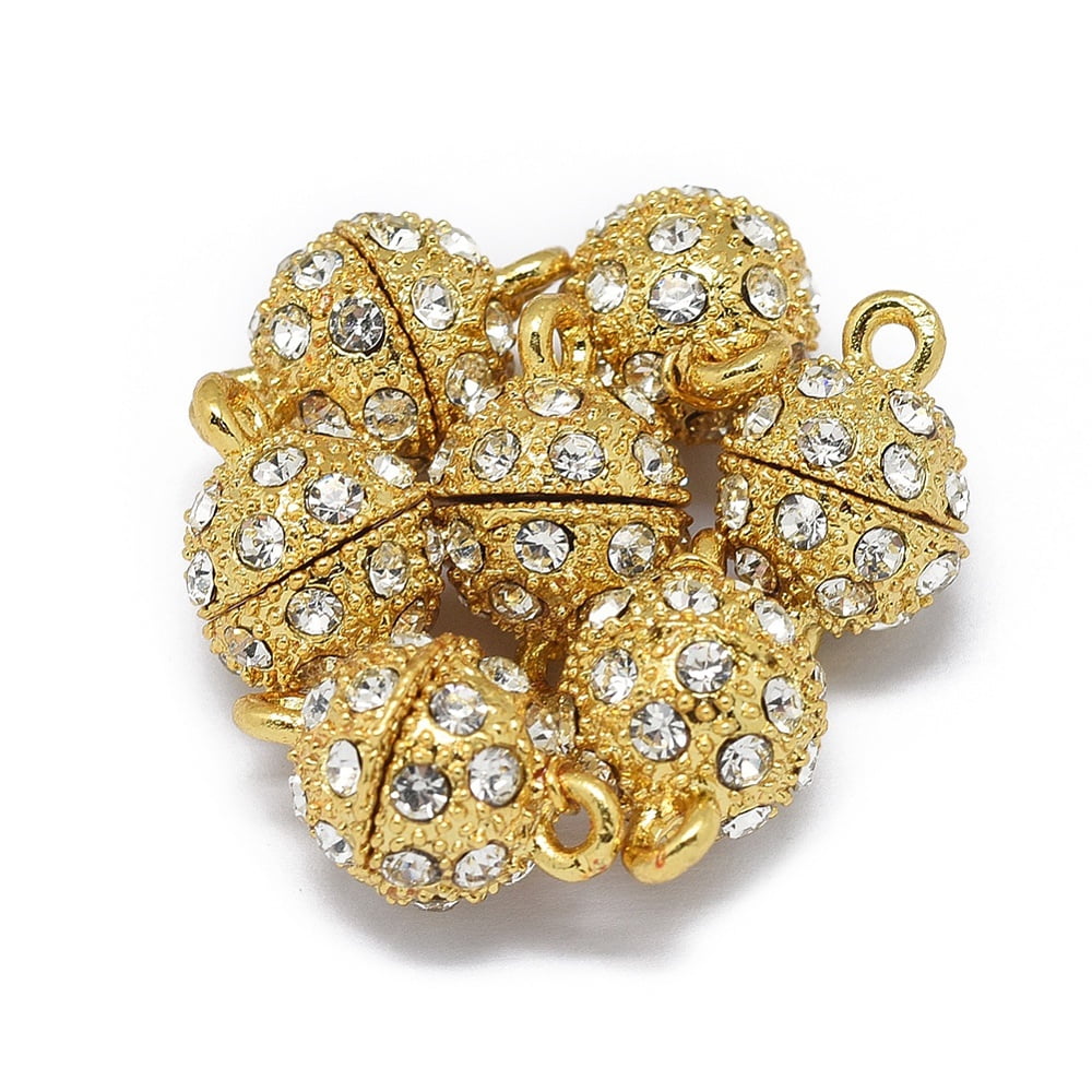 20sets Rack Plating Alloy Magnetic Clasps with Loops N45 Grade Strong ...