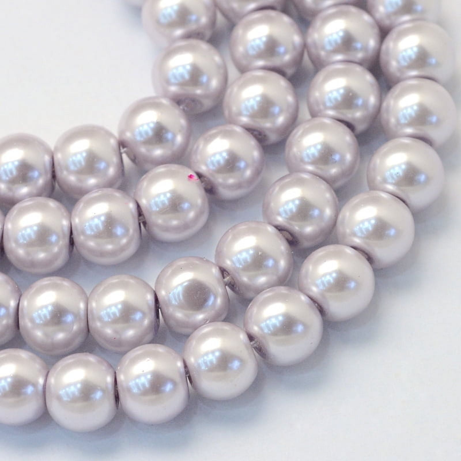 20strands Baking Painted Pearlized Glass Pearl Round Bead Strands ...