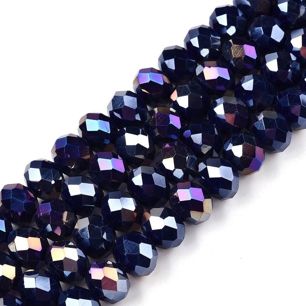 20strands Electroplate Glass Beads Strands Opaque Solid color AB color ...