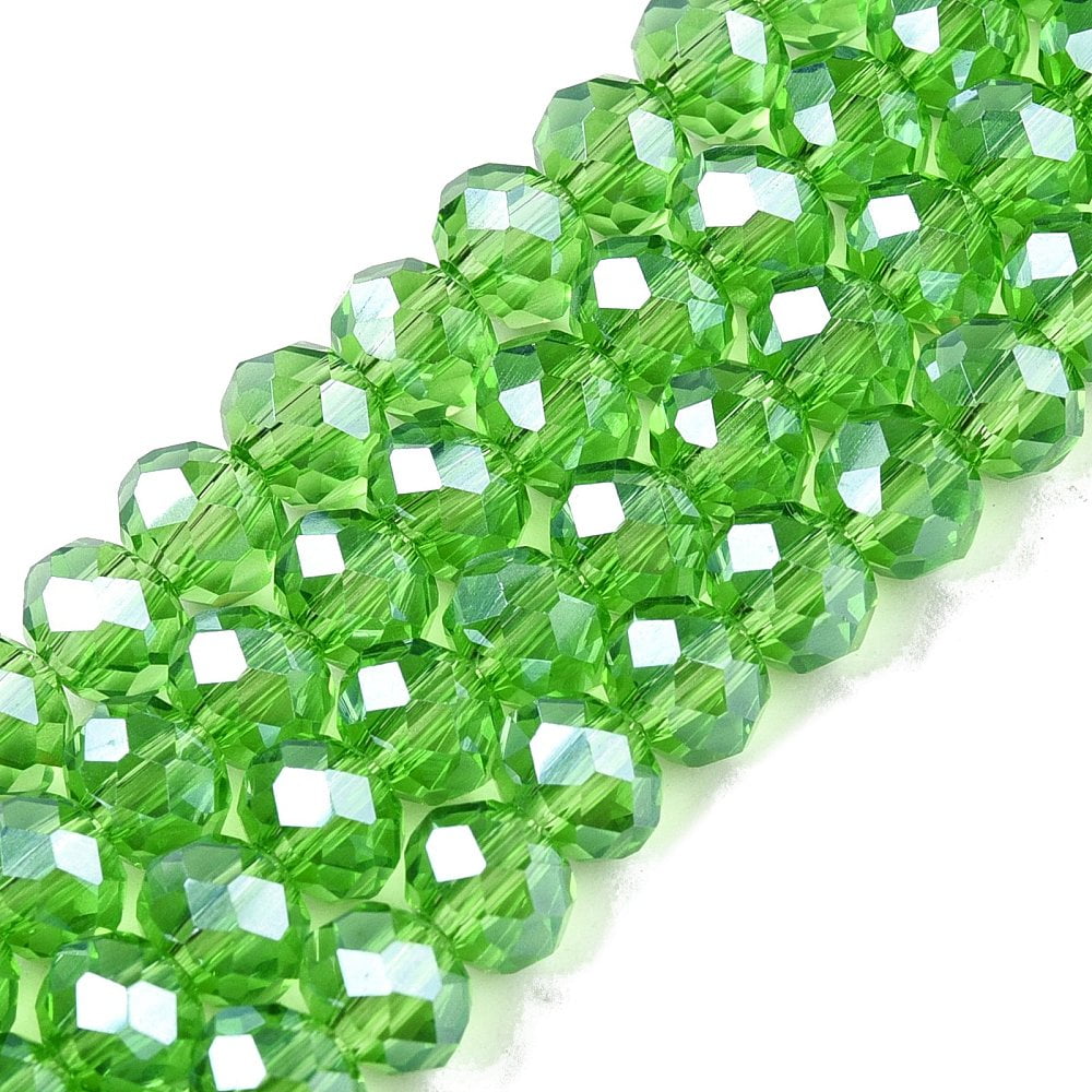 20strands Electroplate Glass Beads Strands Pearl Luster Faceted ...