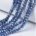 20strands Electroplate Glass Beads Strands Pearl Luster Faceted Rondelle Marine Blue 2.3~2.7x2mm ...