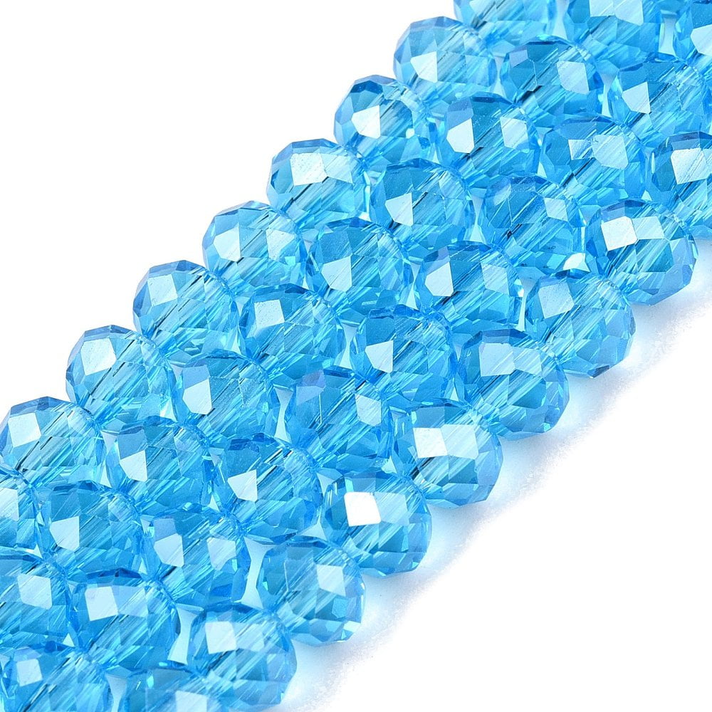 20strands Electroplate Glass Beads Strands Pearl Luster Plated,Deep Sky ...