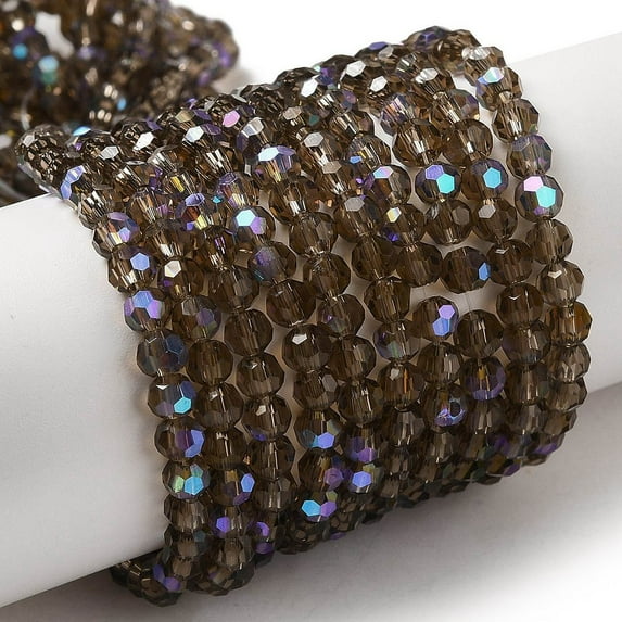 20strands Electroplate Transparent Glass Beads Strands Faceted Round ...
