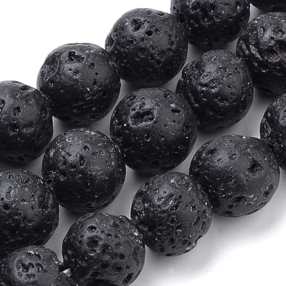 20strands Natural Lava Rock Beads Strands Dyed Round 6mm Hole: 1mm ...