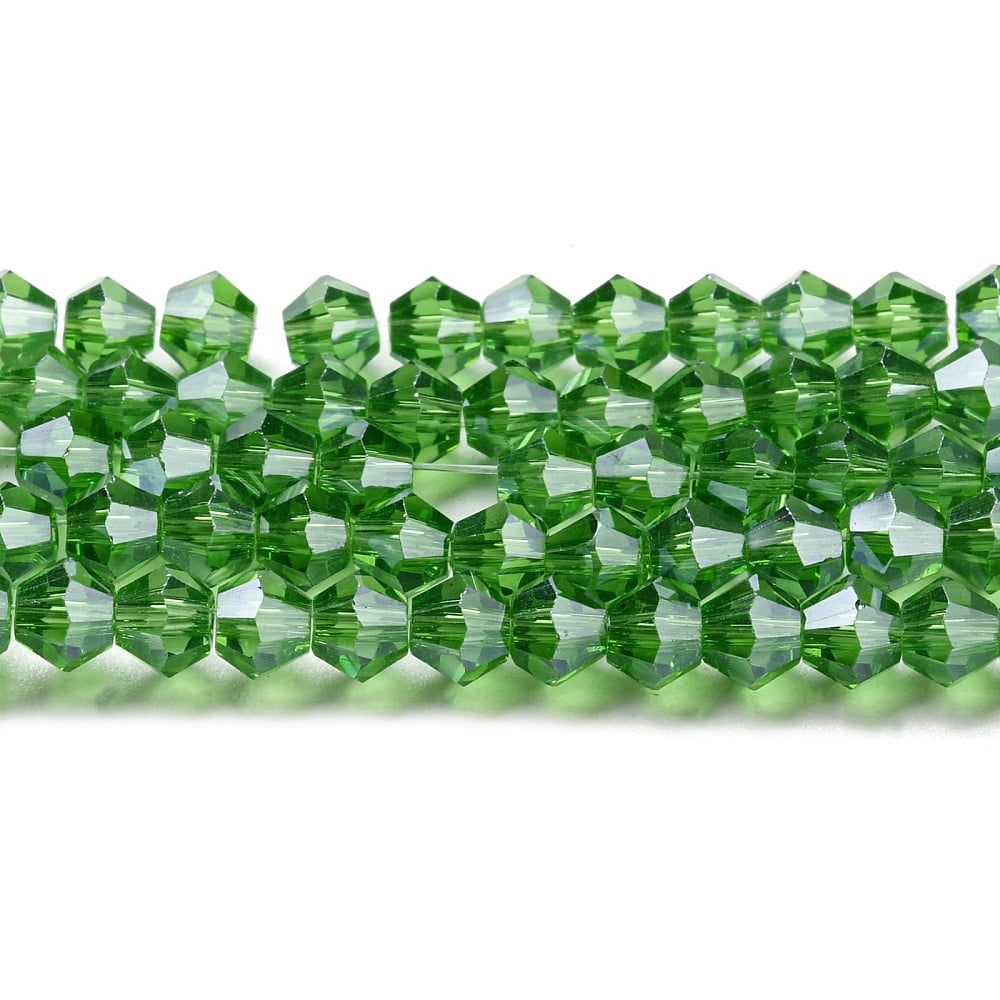 20strands Transparent Electroplate Glass Beads Strands Pearl Luster ...