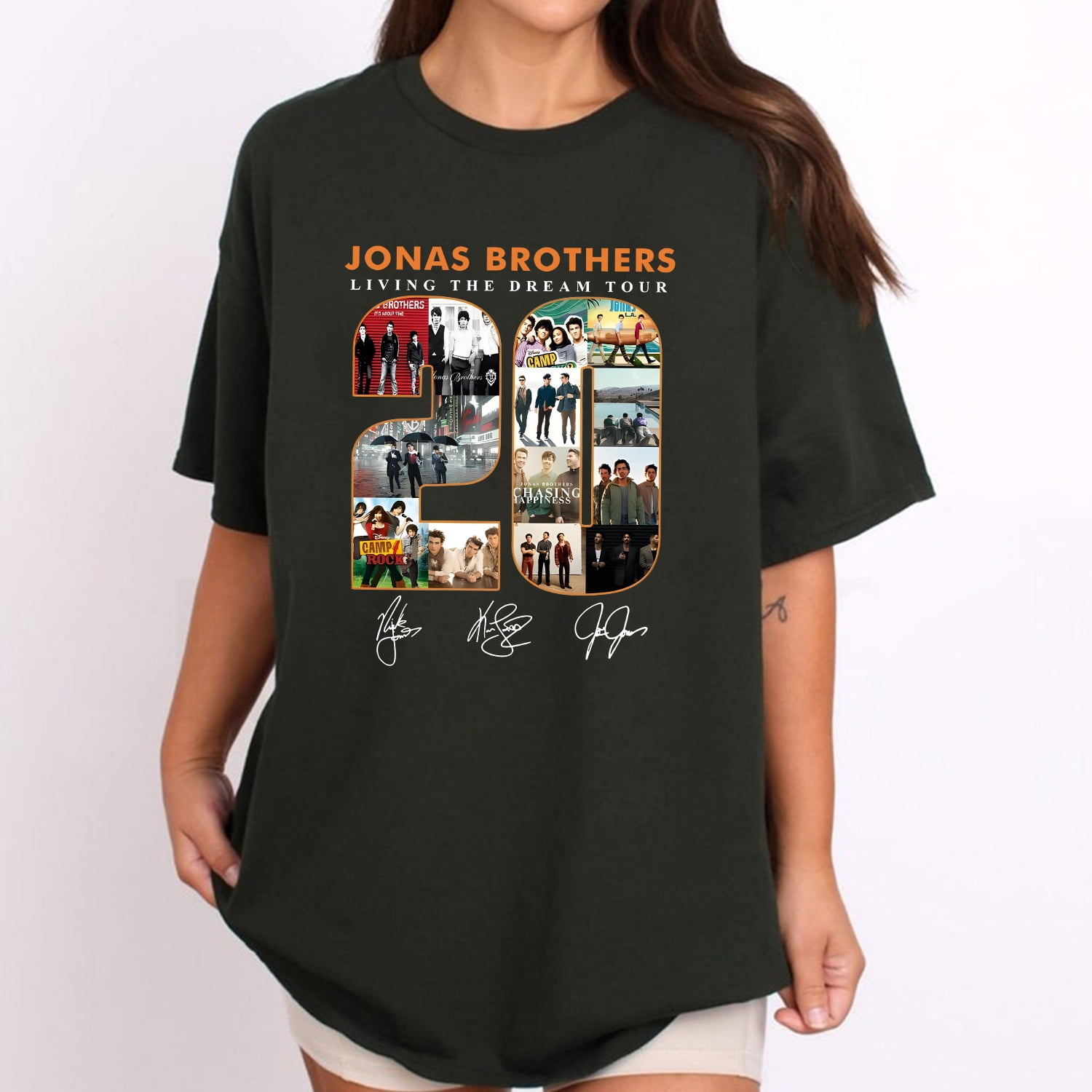 20th Anniversary Of Jonas Shirt, Living The Dream Tour 2025 T-shirt, Jonas Fan Merchandise Shirt ...