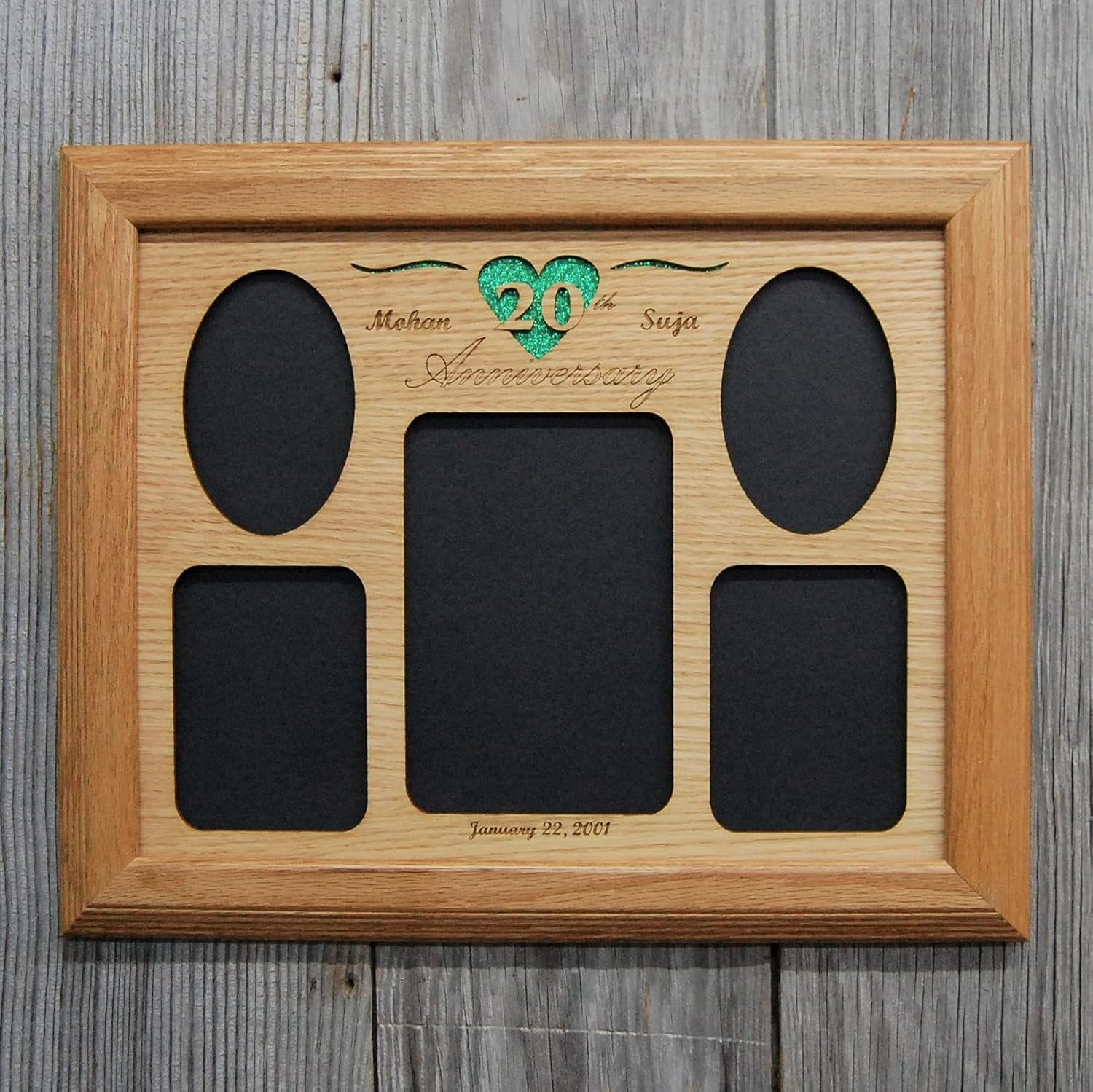 20th Anniversary Picture Frame - with Names and Wedding Date (11x14 ...