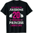 20th Birthday Shirt For Women 20 Year Old Princess Gift T-Shirt ...