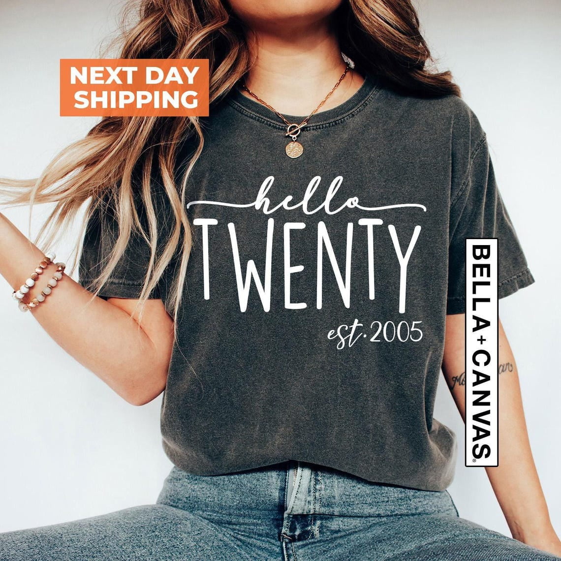 20th Birthday Shirt, Hello Twenty Shirt, Birthday Party Tee, Turning 20 ...