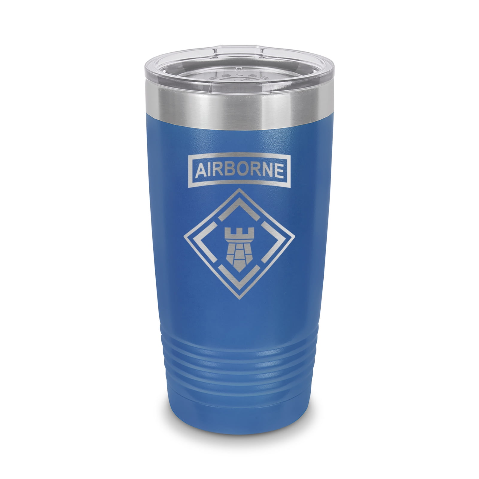 20th Engineer Brigade Tumbler 20 oz - Laser Engraved w/ Clear Lid ...