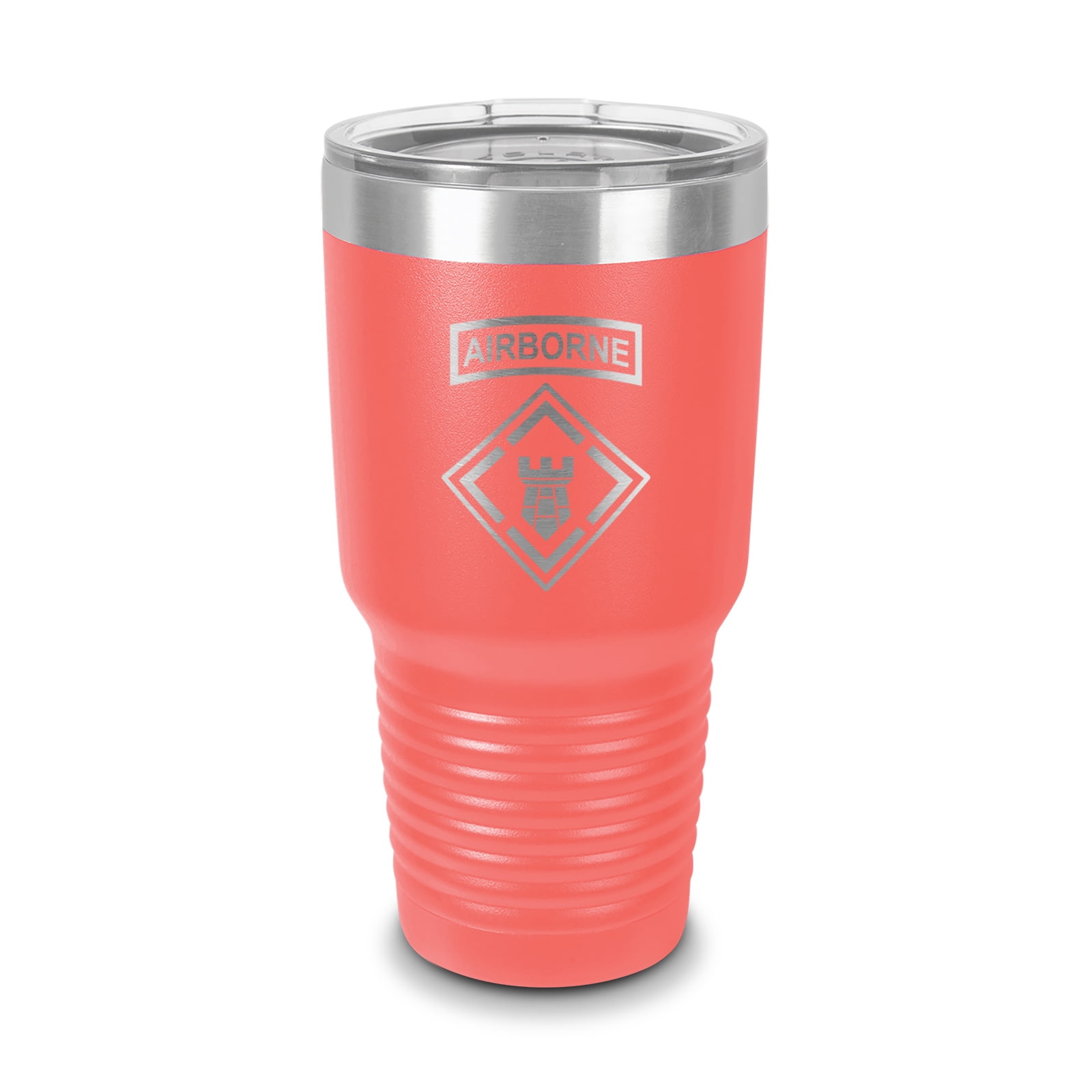 20th Engineer Brigade Tumbler 30 oz - Laser Engraved w/ Clear Lid ...