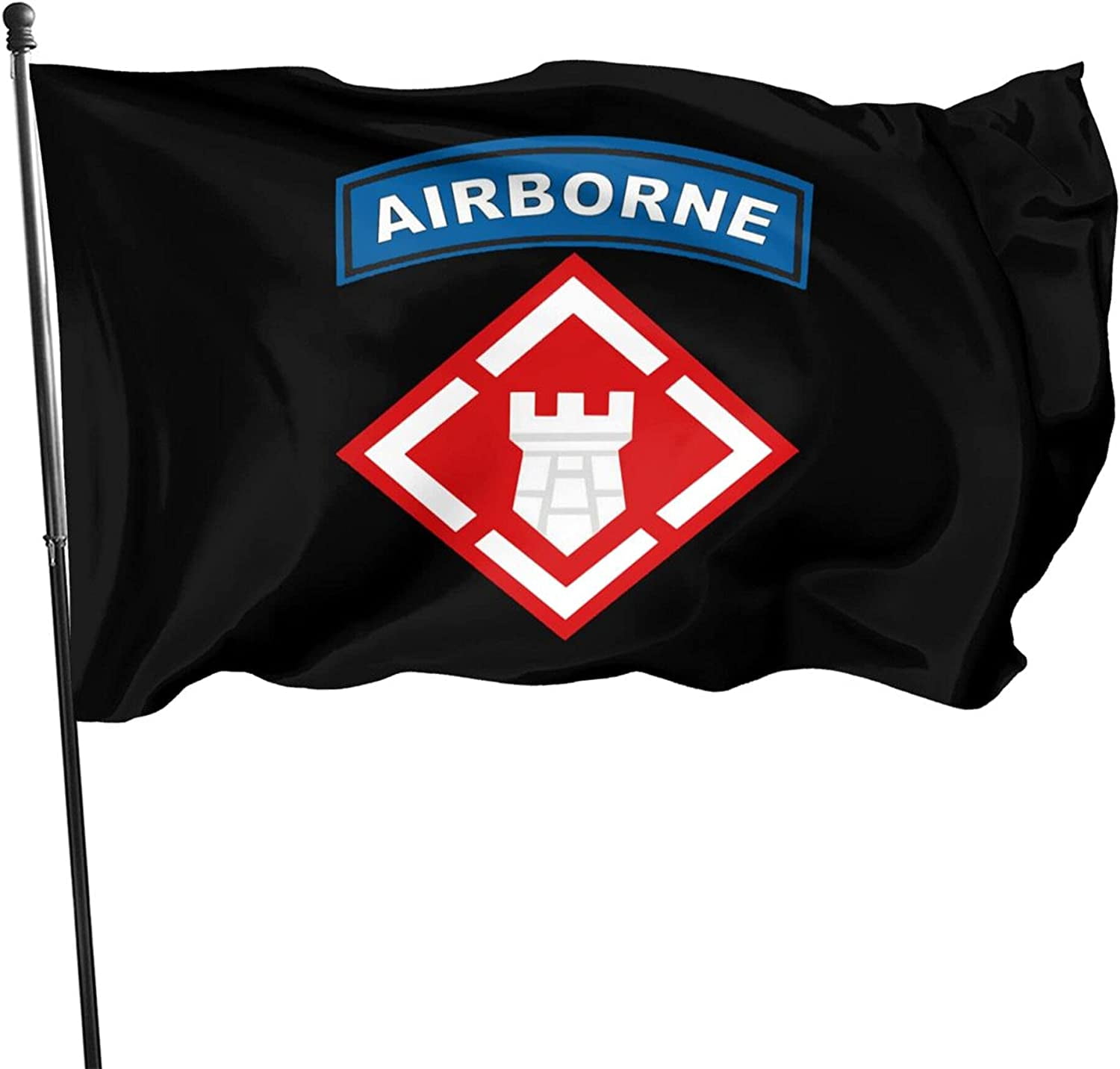 20th Engineer Brigade with Airborne Tab Garden Flag 3x5 Ft Decor ...