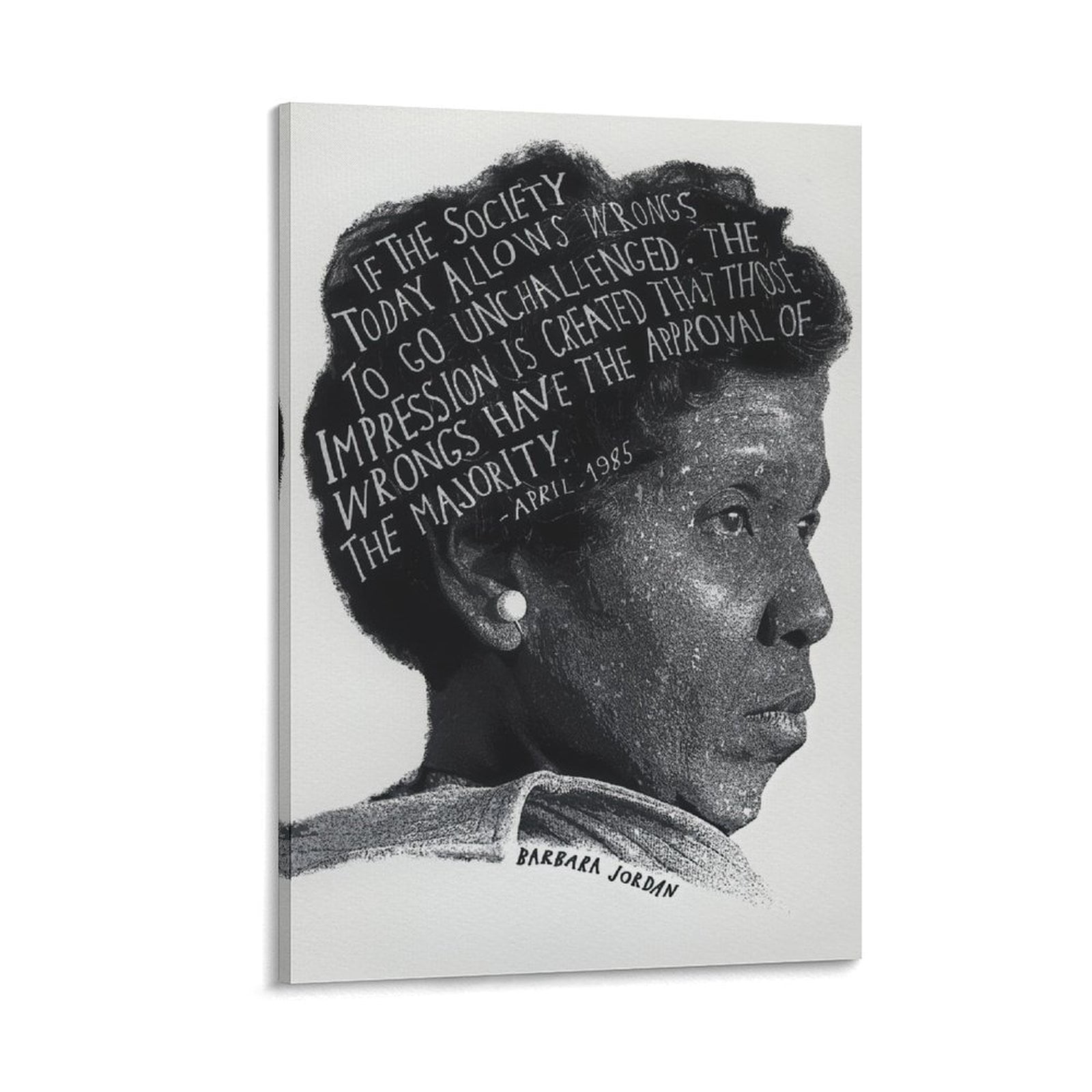 20th-century American Lawyers Barbara Jordan Retro Poster Gifts Canvas ...
