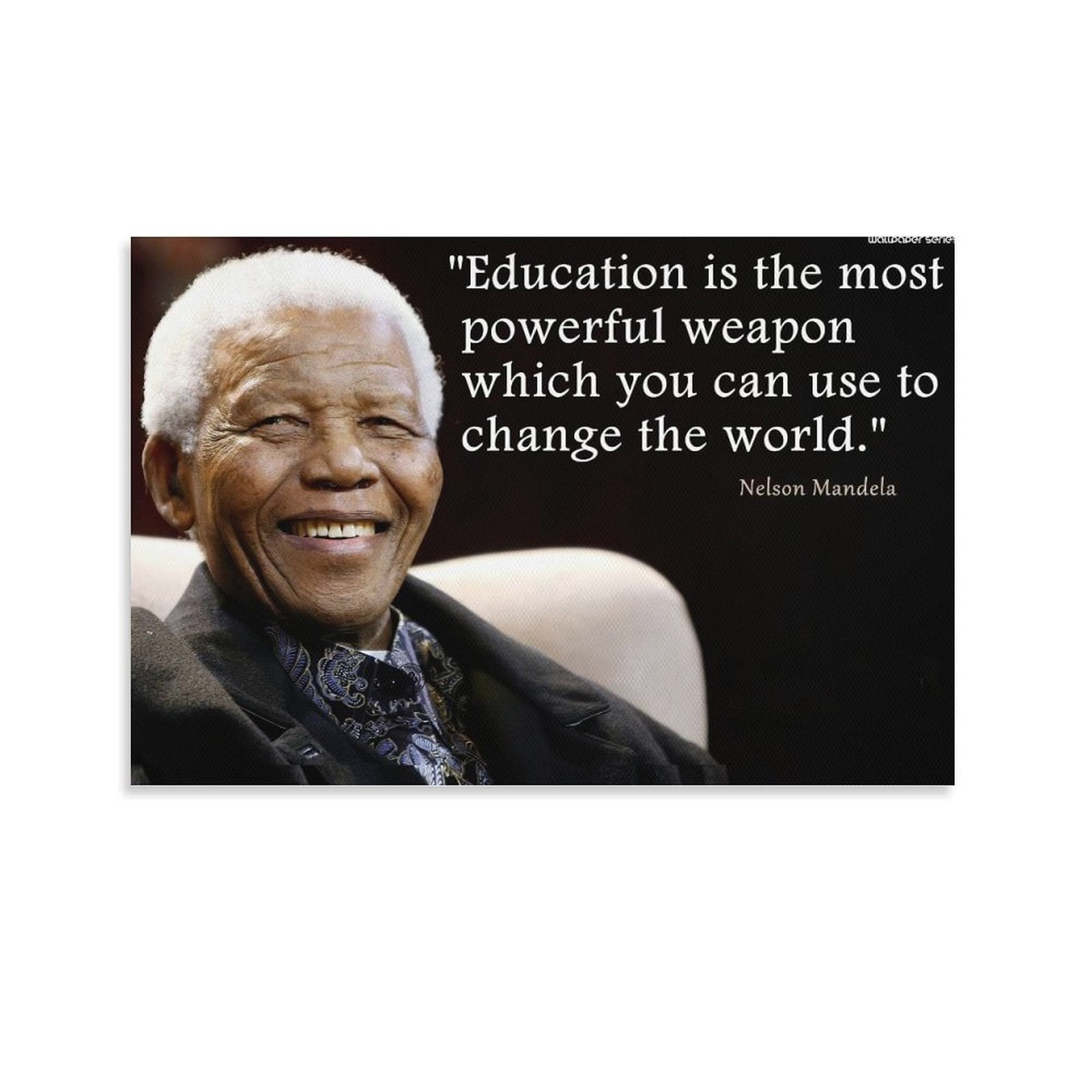 20th-century South African Male Writers Nelson Mandela Poster Painting ...