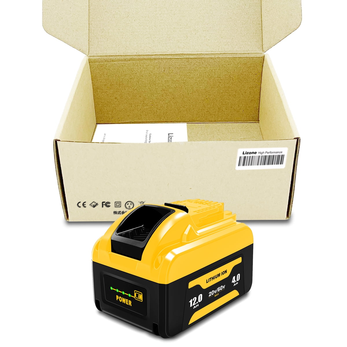 20v/60v 12Ah DCB612 High Capacity Battery for DEWALT 20v 60v Max 12.0Ah DCB612 9.0Ah DCB609 6 ...