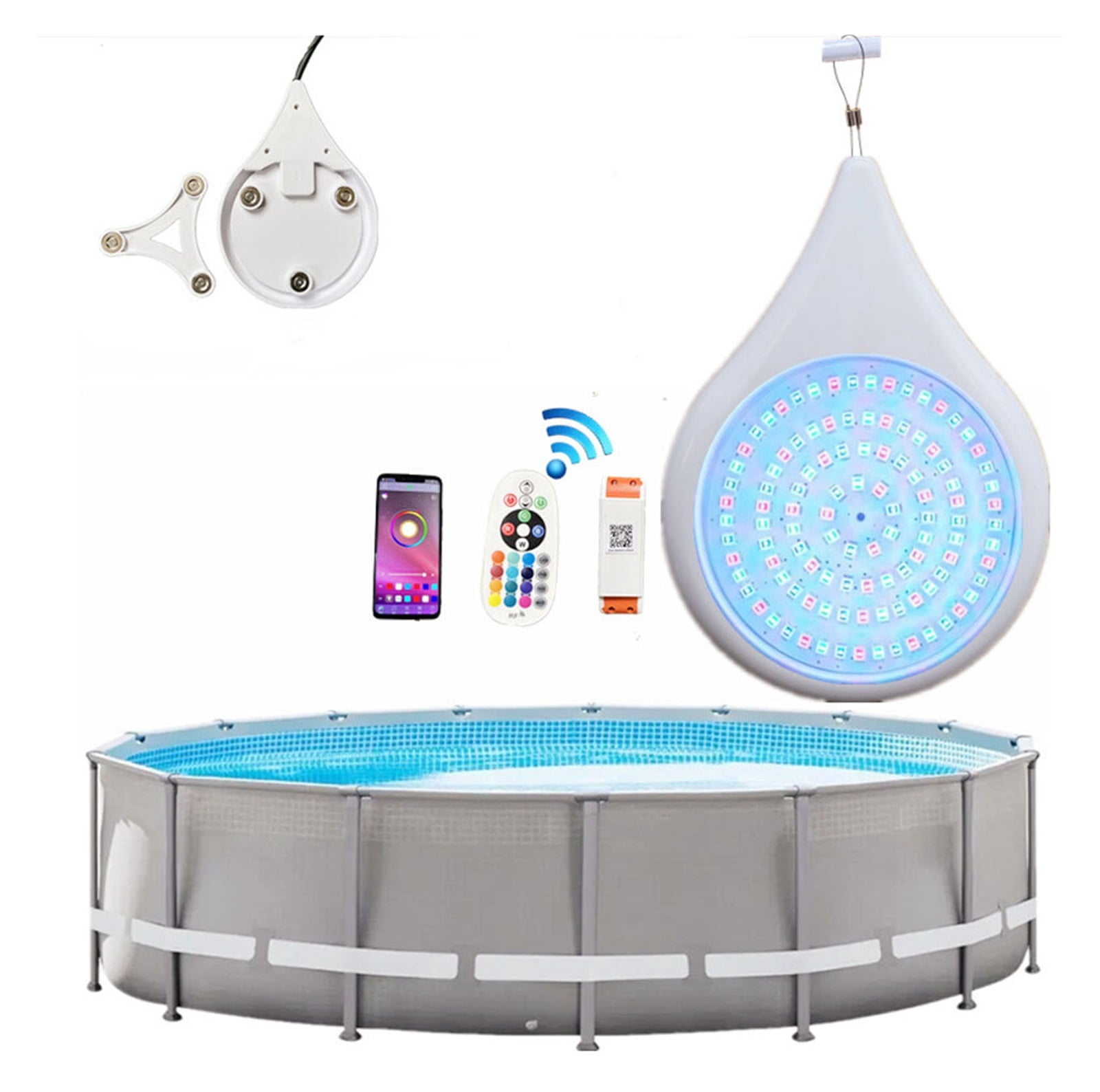 20w Swimming Pool Light 24V Canvas Pool Magnetic Suction LED Underwater ...