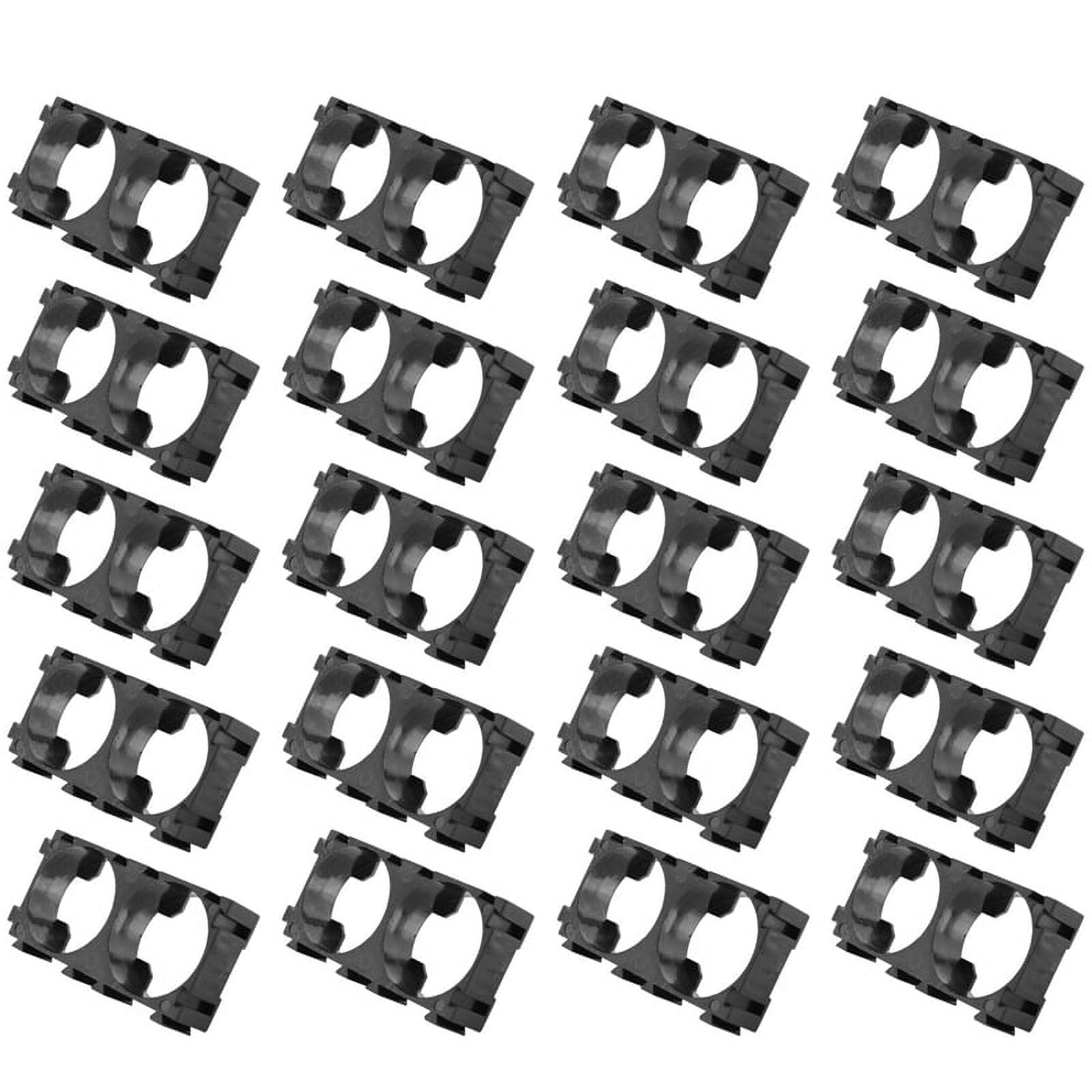 20x 18650 Lithium Battery Double Holder Bracket for DIY Cell Pack Black ...