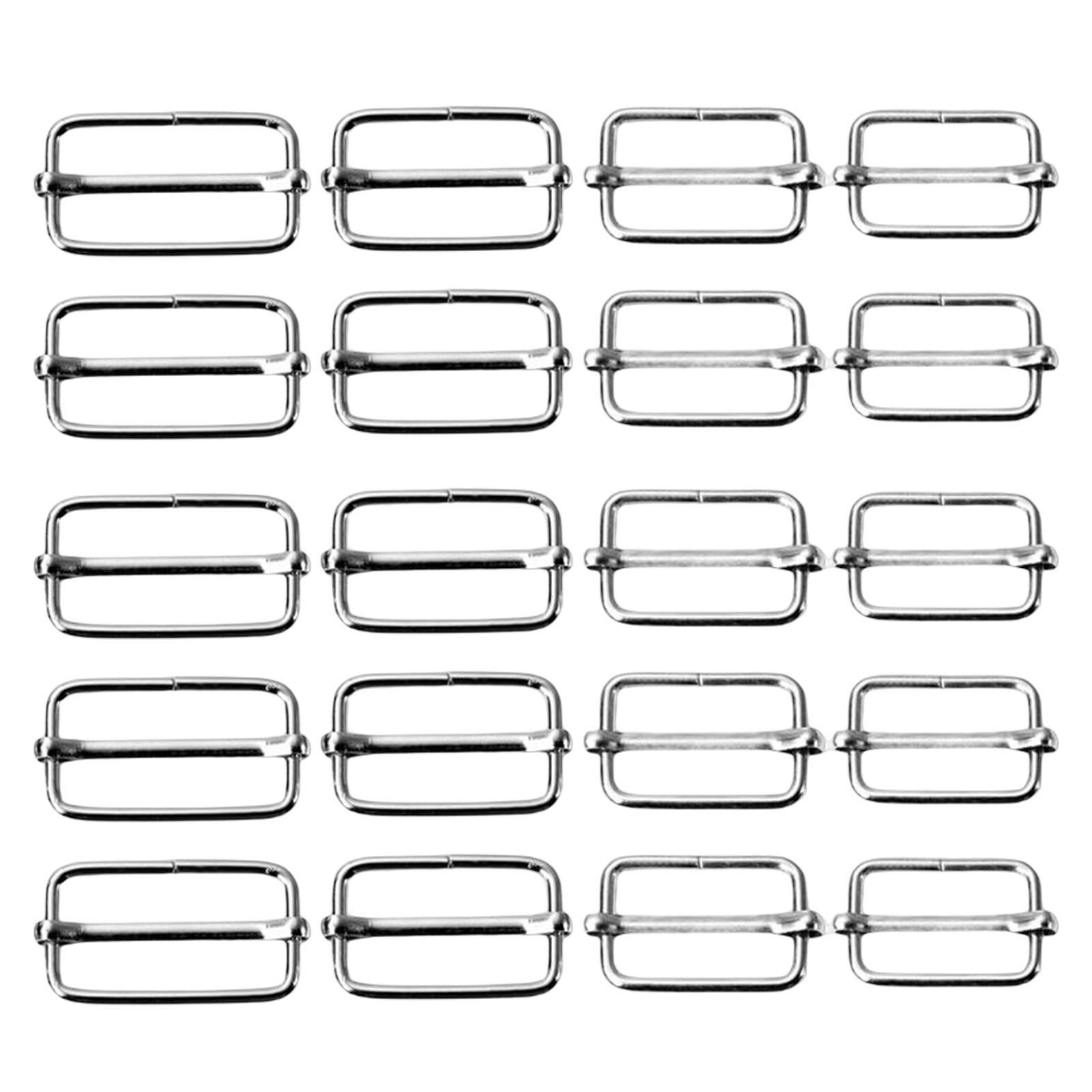 20x Metal Glide Slides Adjustable Webbing Slider Roller Pin Buckle ...
