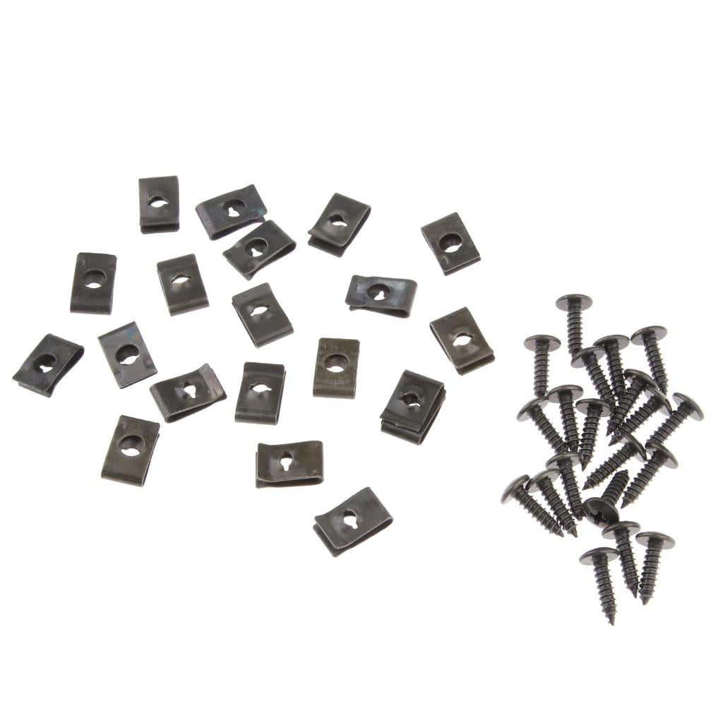20x Motorcycle ATV Metal Fastener Rivet Retainers Screws And Clips ...