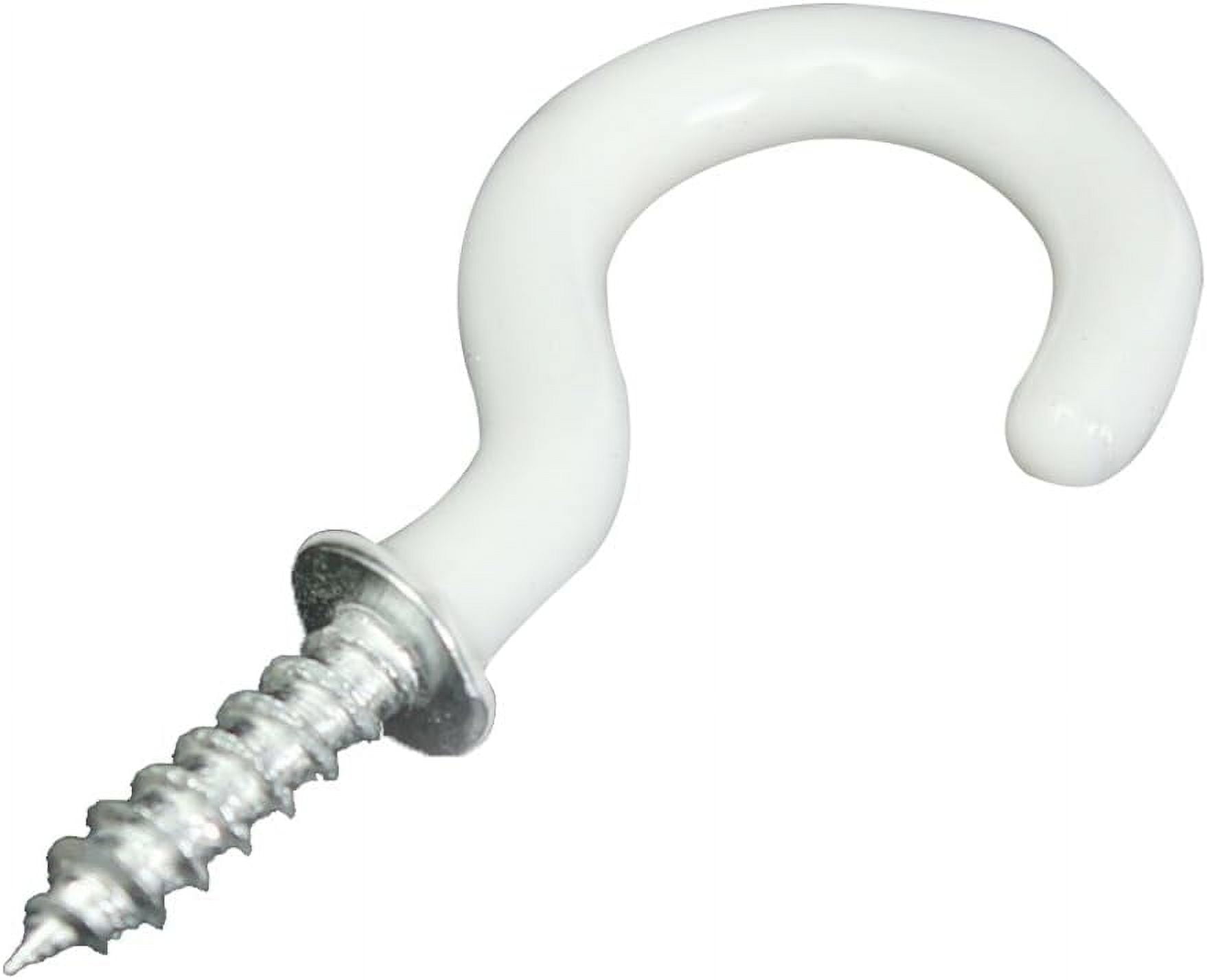 20x PVC Coated Stainless Steel Screw in Cup Hooks Ring Plant Jewelry ...