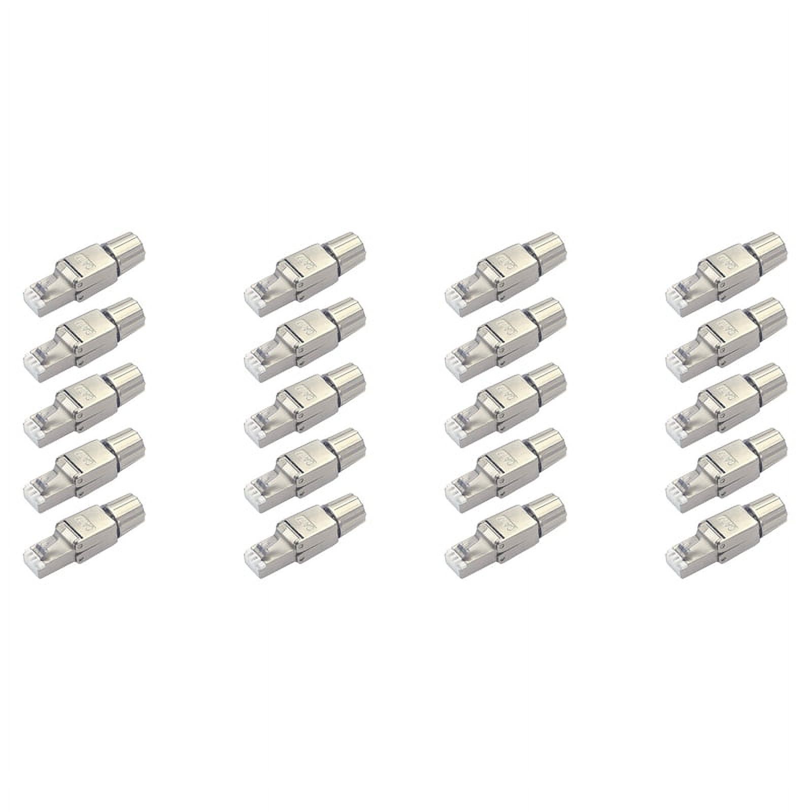 20x RJ45 Cat7 Connectors Tool-Free Reusable Shielded Ethernet ...
