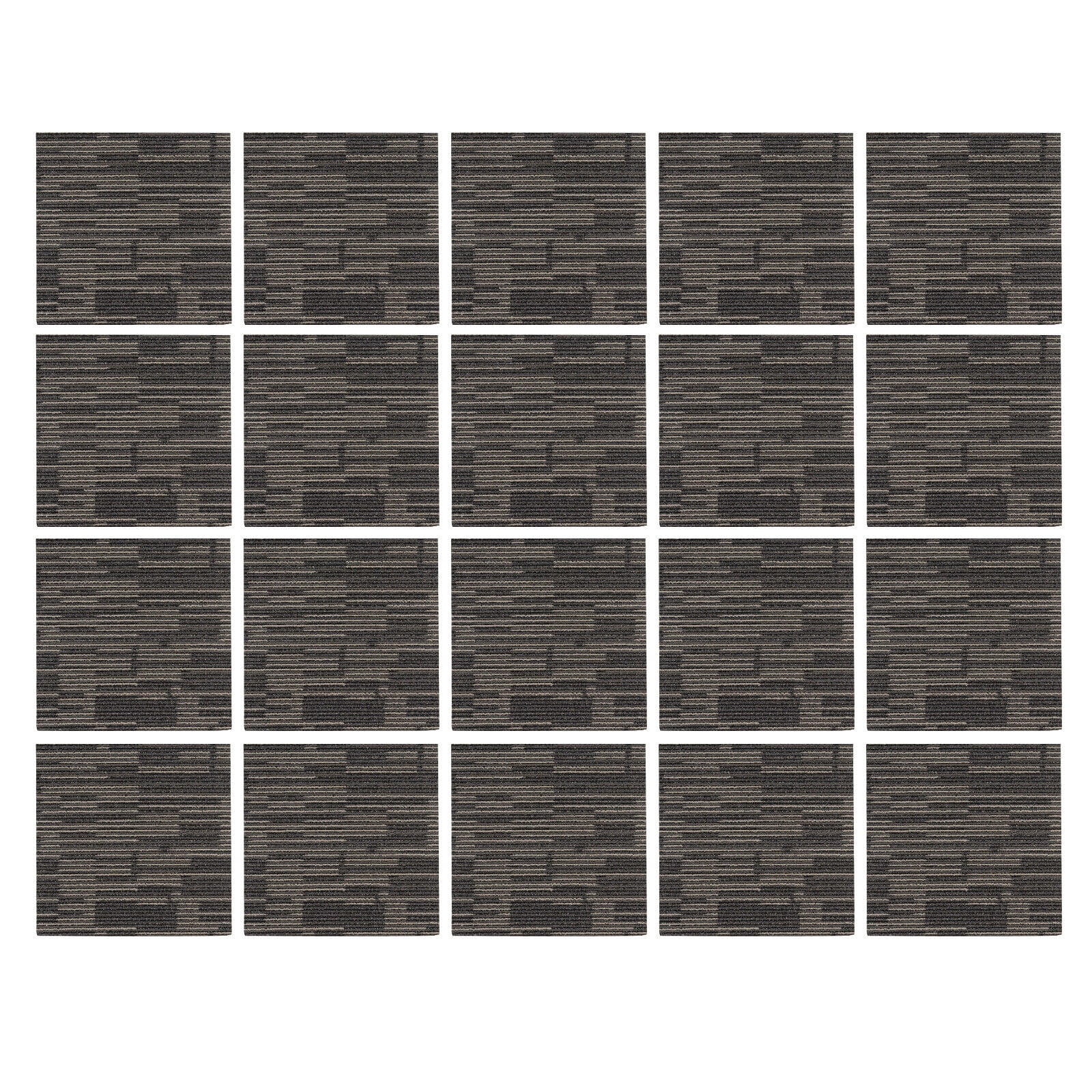20x Square Carpets 20x20-in Interlocking Commercial Carpet for Wood ...