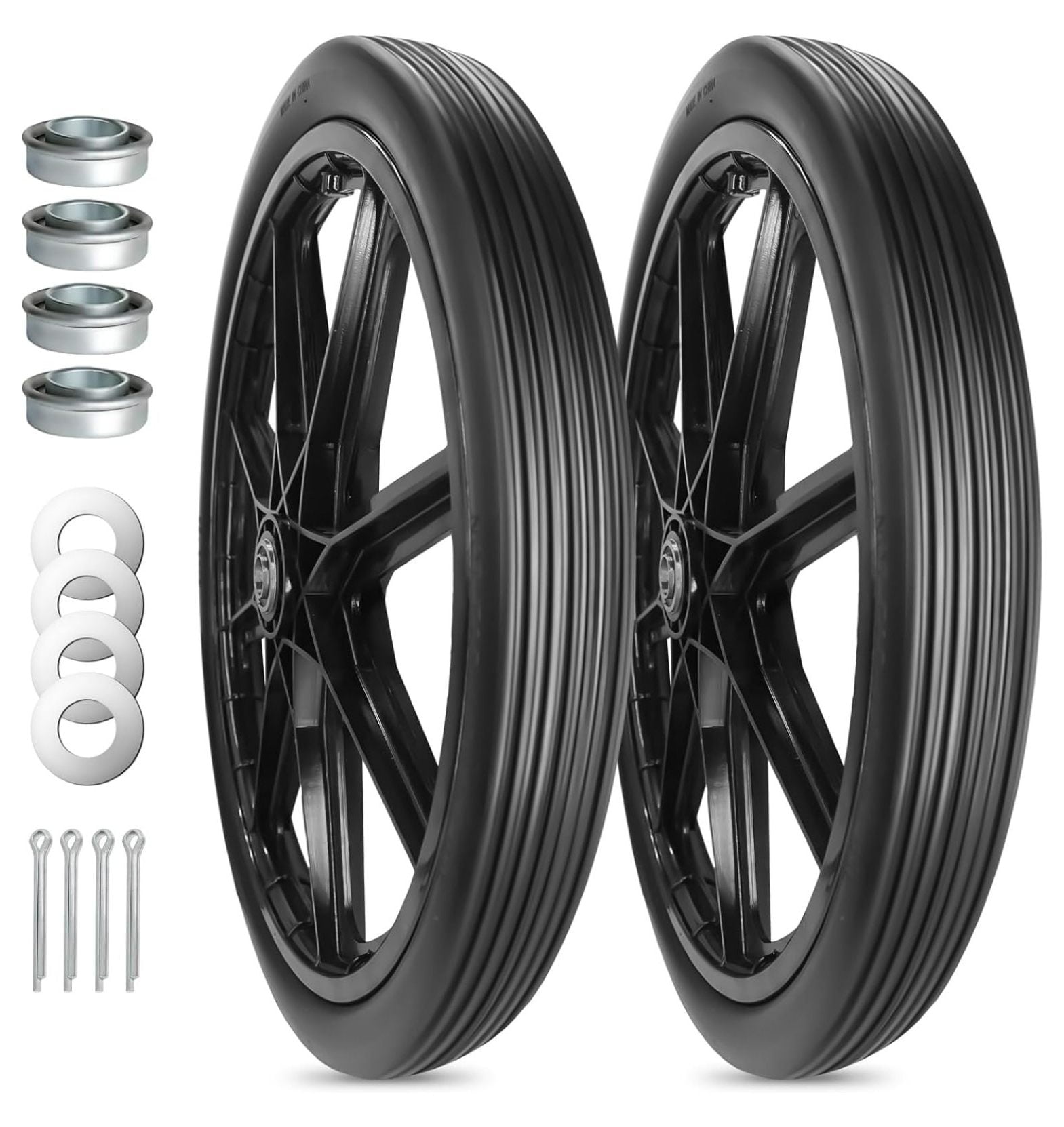 20x1.95" Replacement Flat- Tire for Wheelbarrow Wheel Carts,Big Wheel ...