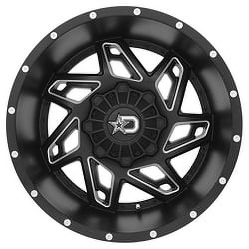 20x10 Dropstars 652BM Satin Black & Milled Wheel 8x180 (-25mm ...