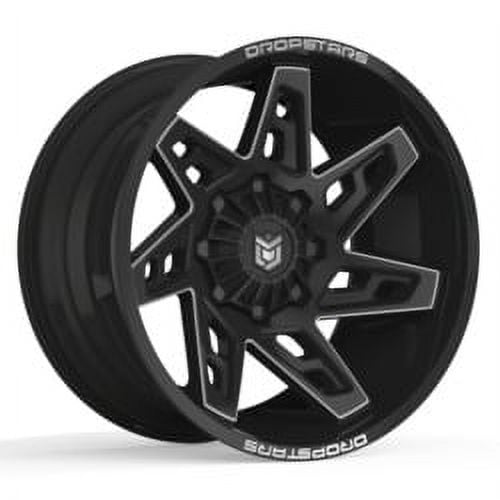 20x10 Dropstars 653BM Deep Concave Gloss Black Wheel 5x5/5x5.5 -25 ...