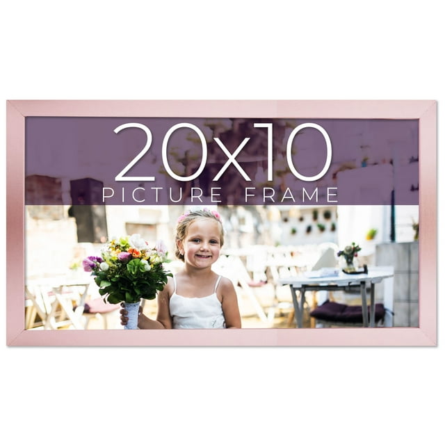 20x10 Frame Pink Real Wood Picture Frame Width 0.75 inches | Interior ...