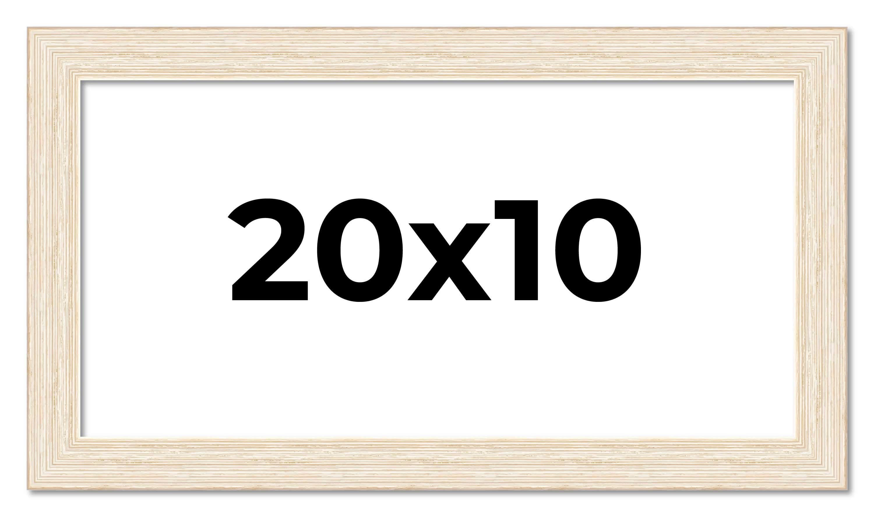 20x10 Frame White Barnwood Picture Frame - Modern Photo Frame Includes ...