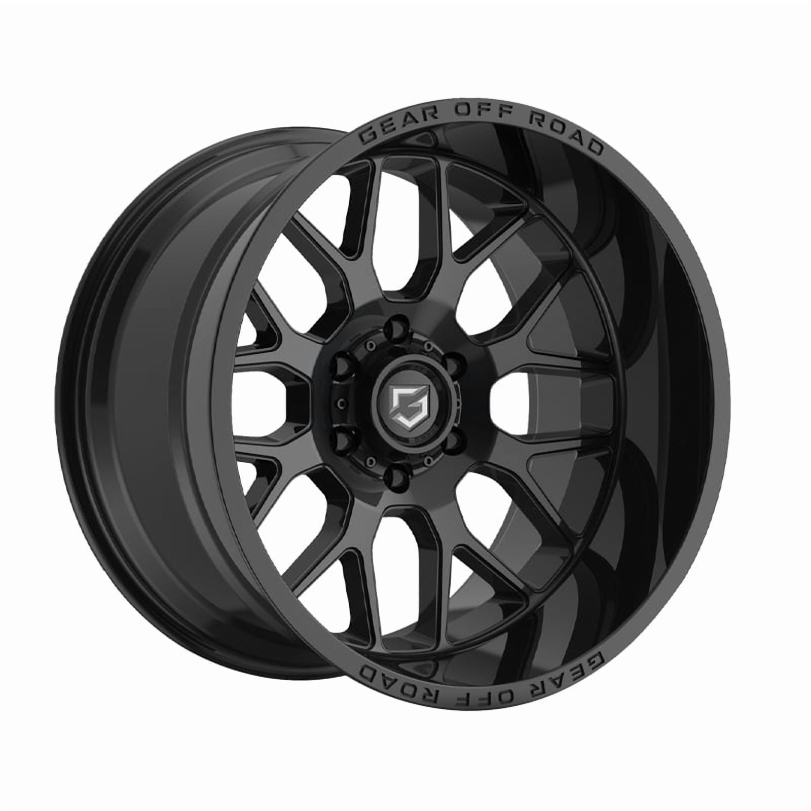 1 X Gear Off Road 763B Raid 20X10 5X5.50 87.1 Hub -12 Offset Black Wheel Rim - Walmart.com