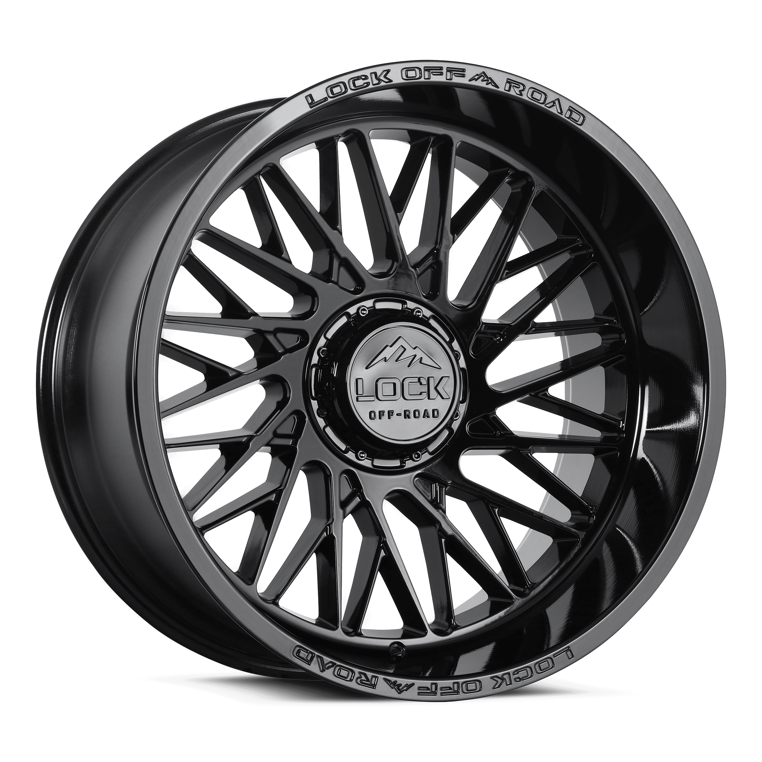 20x10 Lock Extreme Bandit Gloss Black Wheel 8x6.5 (-18mm) - Walmart.com