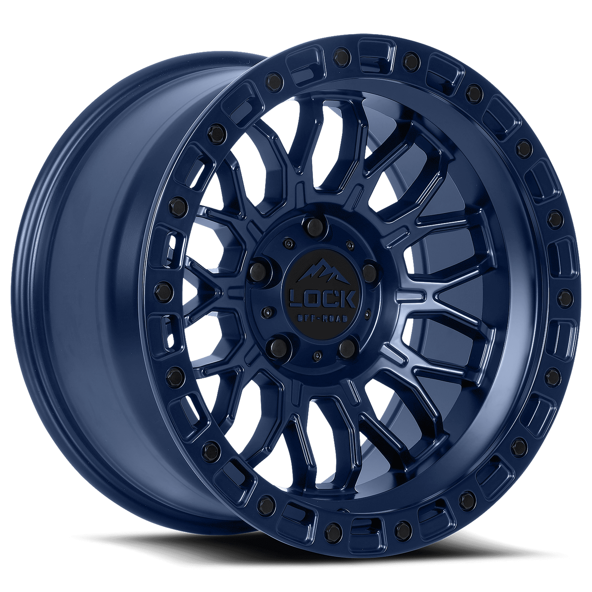20x10 Lock Off-Road Combat Matte Blue Wheel 8x6.5 (-18mm) - Walmart.com