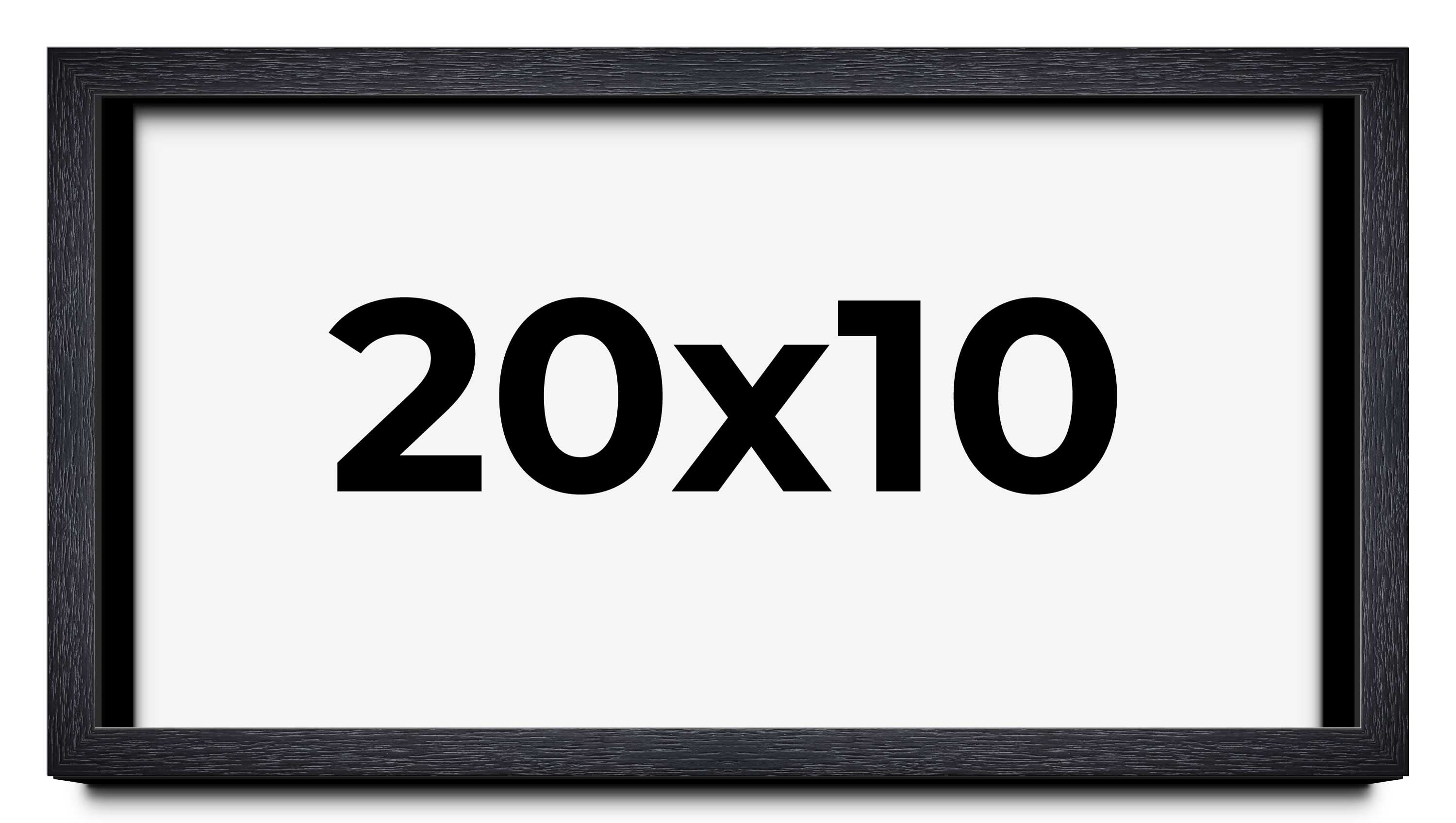 20x10 Shadow Box Frame Black | 1 Inches Deep Real Wood Farmhouse ...