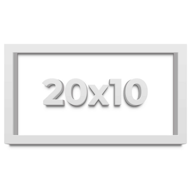20x10 Shadow Box High Gloss White Display Frame | 1.625 Inches Deep | 1 ...