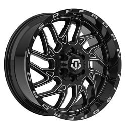 20x10 TIS 544BM Gloss Black Milled Wheel 8x170 (-19mm) - Walmart.com