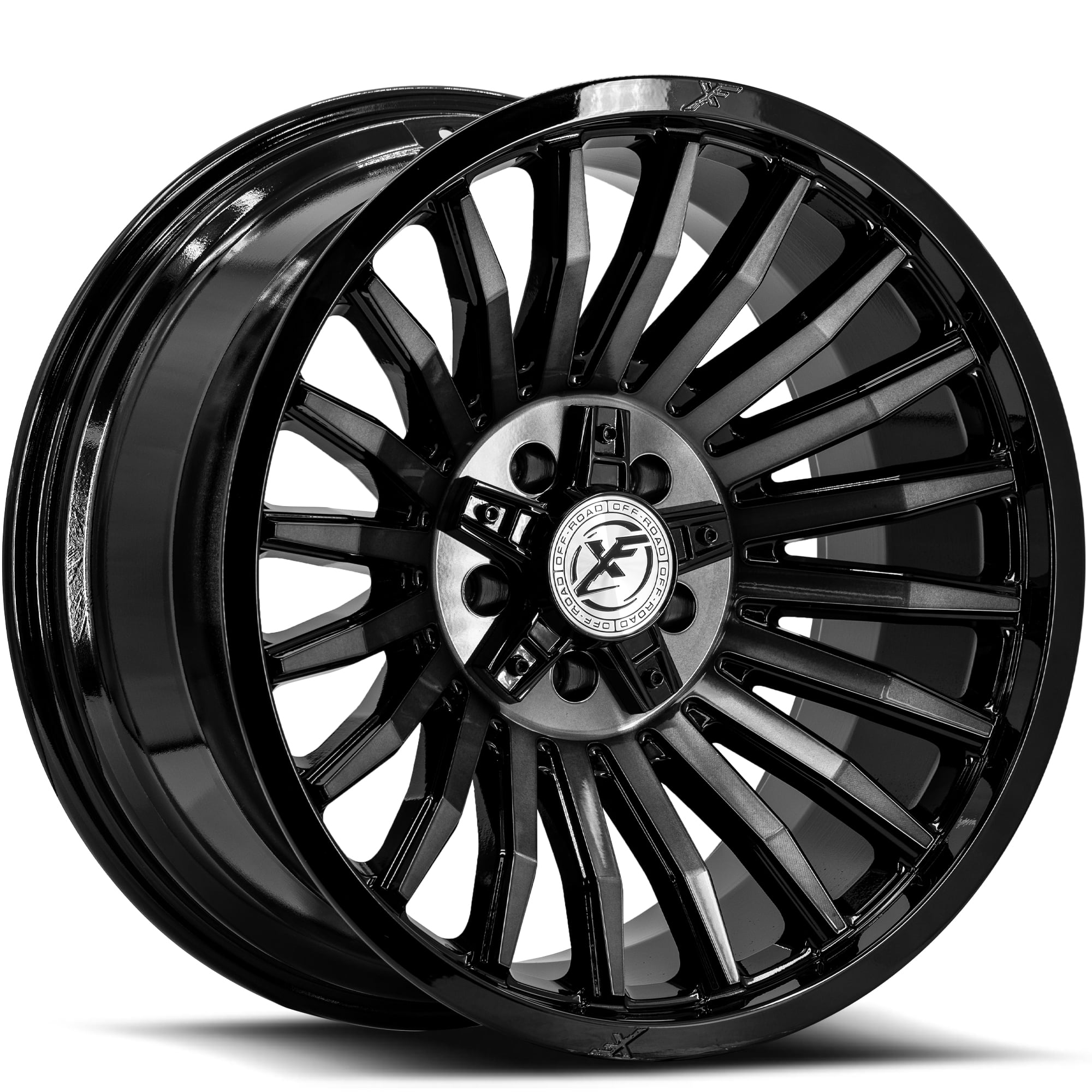 20x10 XF Off-Road XF-231 Gloss Black Mach Titanium DDT Wheel 6x135/6x5 ...