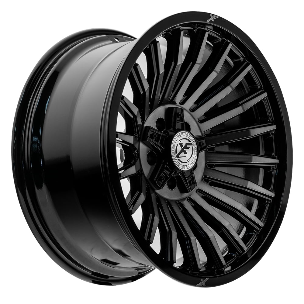 20x10 XF Off-Road XF-231 Gloss Black Mach Titanium DDT Wheel 8x6.5 ...