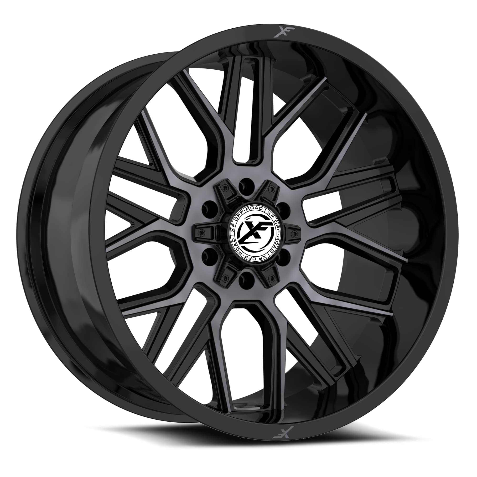 20x10 XF Off-Road XF-235 Gloss Black & Mach Titanium DDT Wheel 5x5/5x5 ...